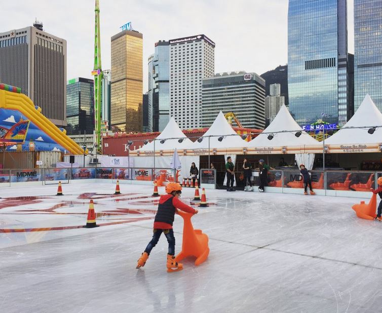 Frozen Ice Rink In Central At AIA Carnival | Little Steps